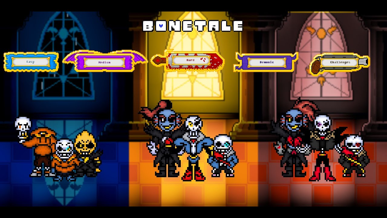 Bonetale 1.5 Beta Disbelief Papyrus Full Walkthrough (All levels+All ...