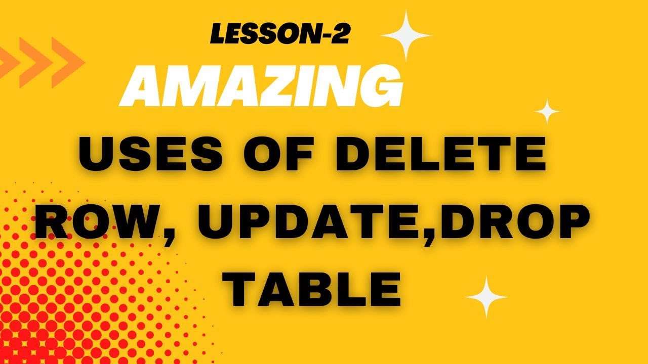Delete Row Update Drop Table YouTube delete-row-update-drop-table-youtube