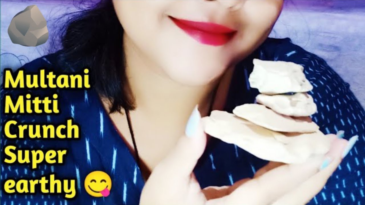 Eating food 🥑//Eating Multani mitti//CrunchSound#CrunchQueen - YouTube