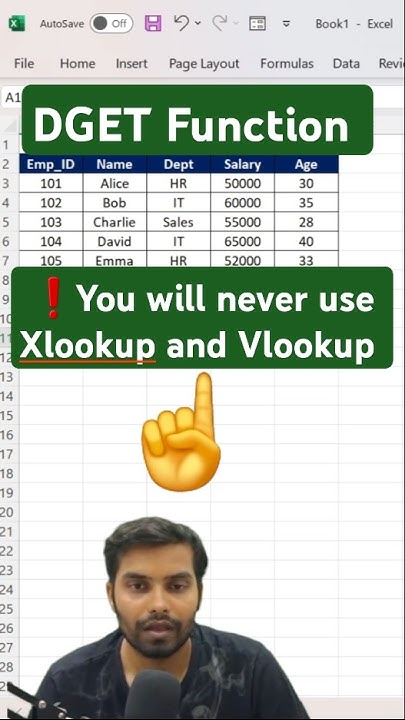 DGET Function in Excel : Forget Xlookup and Vlookup #ytshorts #excel - YouTube