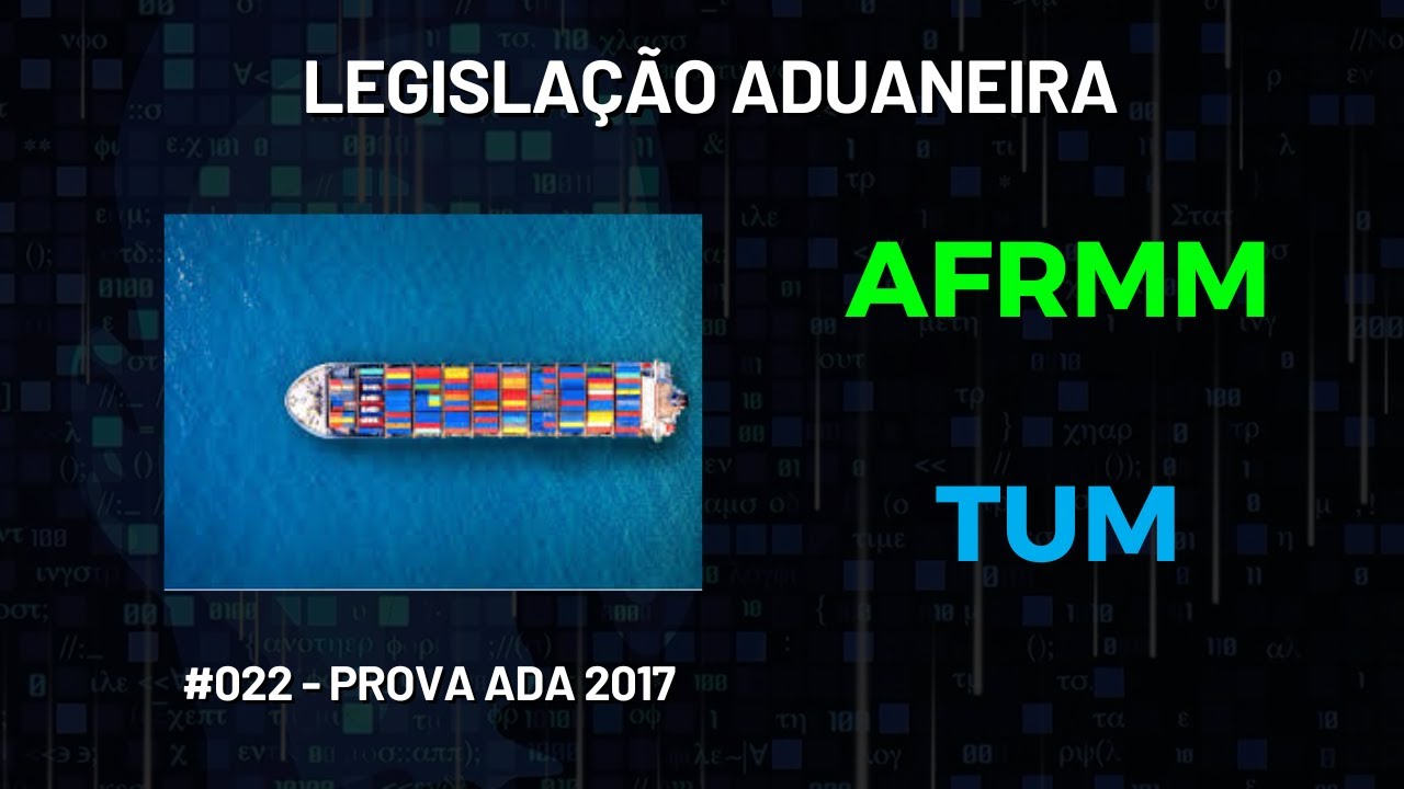 #22 - ADA 2017 - AFRMM e TUM (Taxa Utilização Mercante) #esaf - YouTube