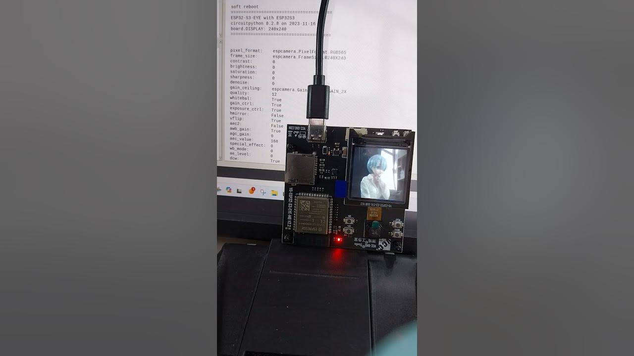 espcamera exercise on YD-ESP32-S3-EYE/CircuitPython 8.2.8 - YouTube