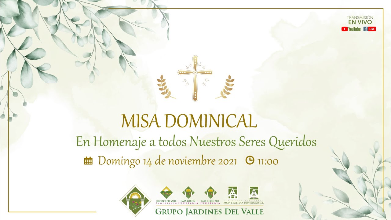 Misa Dominical Online 14 de noviembre 2021 - YouTube