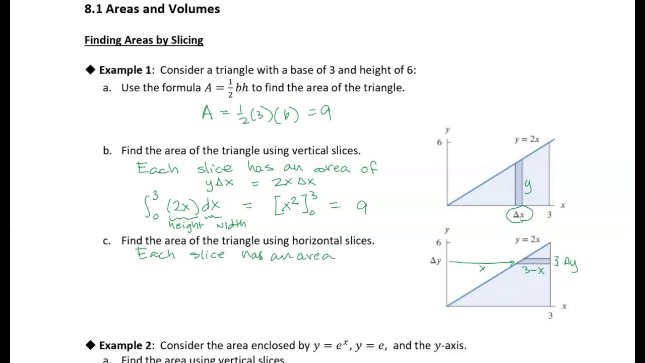 8.1 Areas and Volumes: Example 1 - YouTube