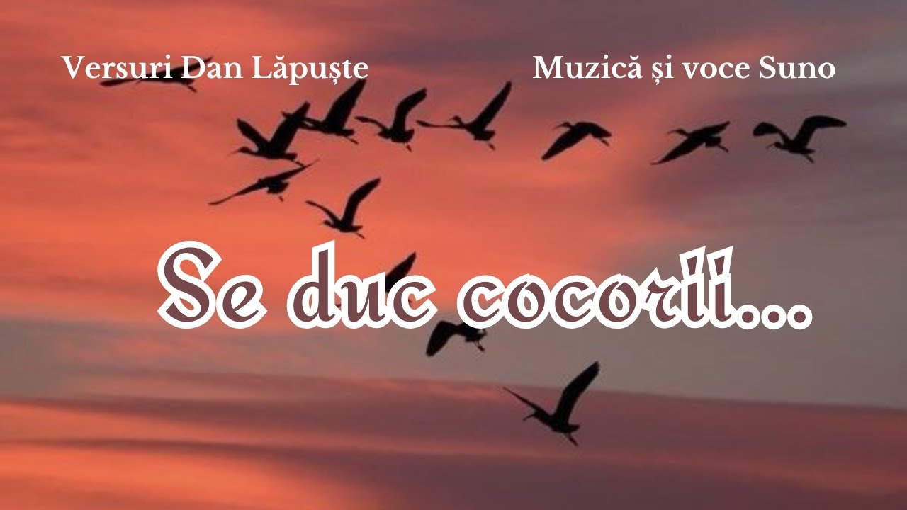 Miroase a iarnă... ,,Se duc cocorii..."- versuri Dan Lăpuște. Muzică ...