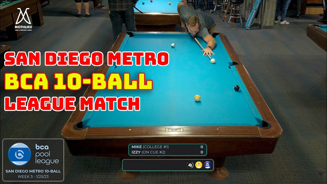 BCA 10-Ball Pool League Match, Mike v Izzy (Wk 3) - YouTube