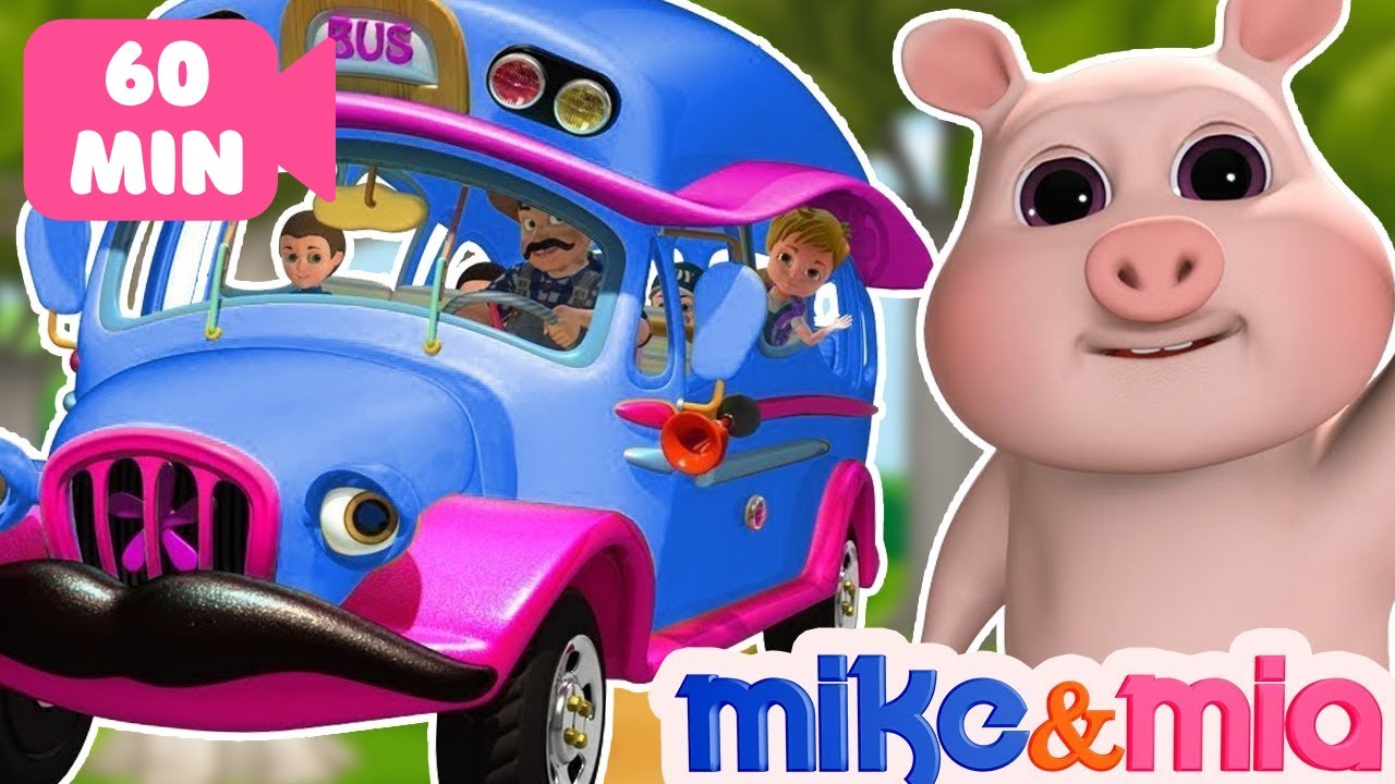 The Wheels on the Bus | Blue Wheels on the Bus | Nursery Rhymes ...