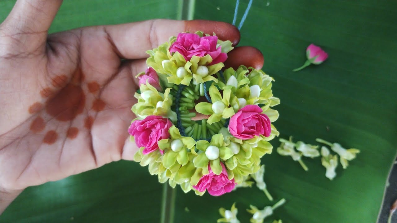 கொடி சம்பங்கி பூ கட்டுவது எப்படி | Kodi sampangi flower garlands making ...