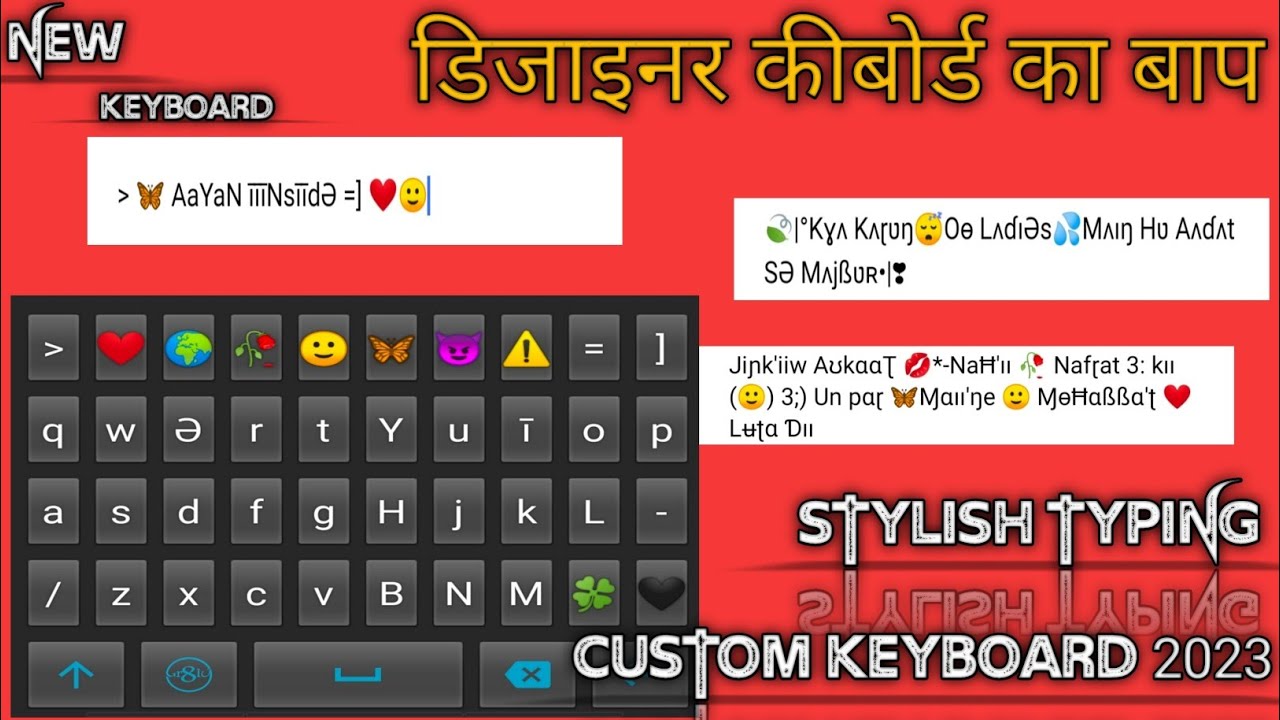 Stylish typing keyboard #2023 new trick || Facebook fancy keyboard ...