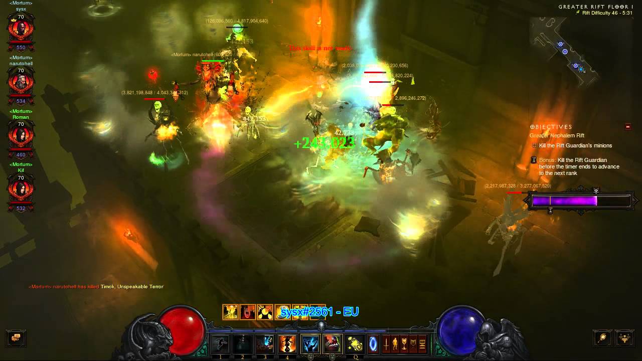 Diablo III ROS: Greater Rift - Difficulty 46 (gameplay with wd) #8 ...