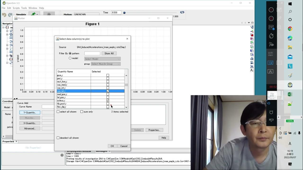 OpenSimでのIA解析の操作方法② - YouTube