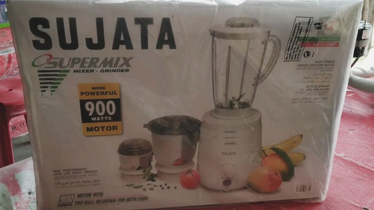 Sujata Supermix Mixer Grinder | 900 Watts Motor | Unboxing - YouTube