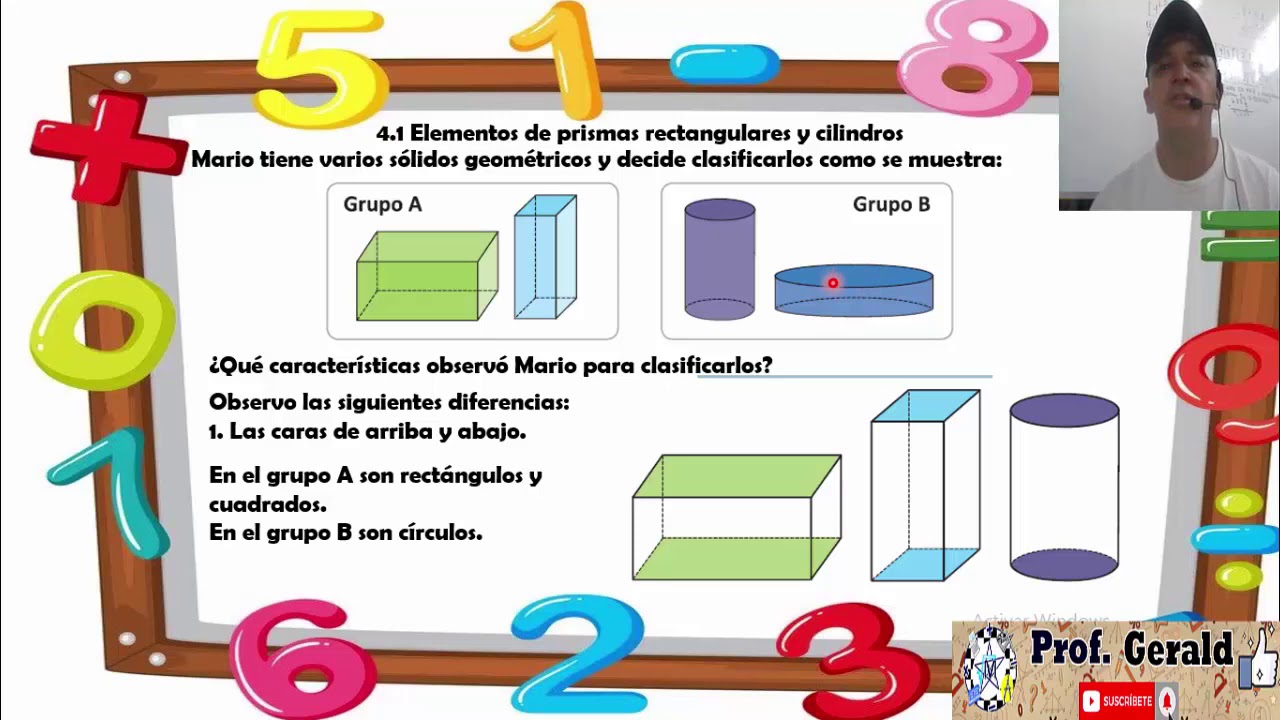 4.1 ELEMENTOS DE PRISMAS RECTANGULARES Y CILINDROS 4º GRADO - YouTube