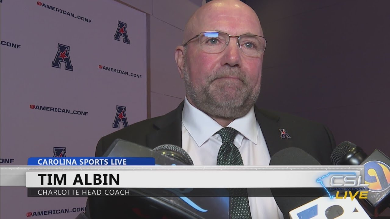 Charlotte football coach Tim Albin has 60 new players on roster - YouTube