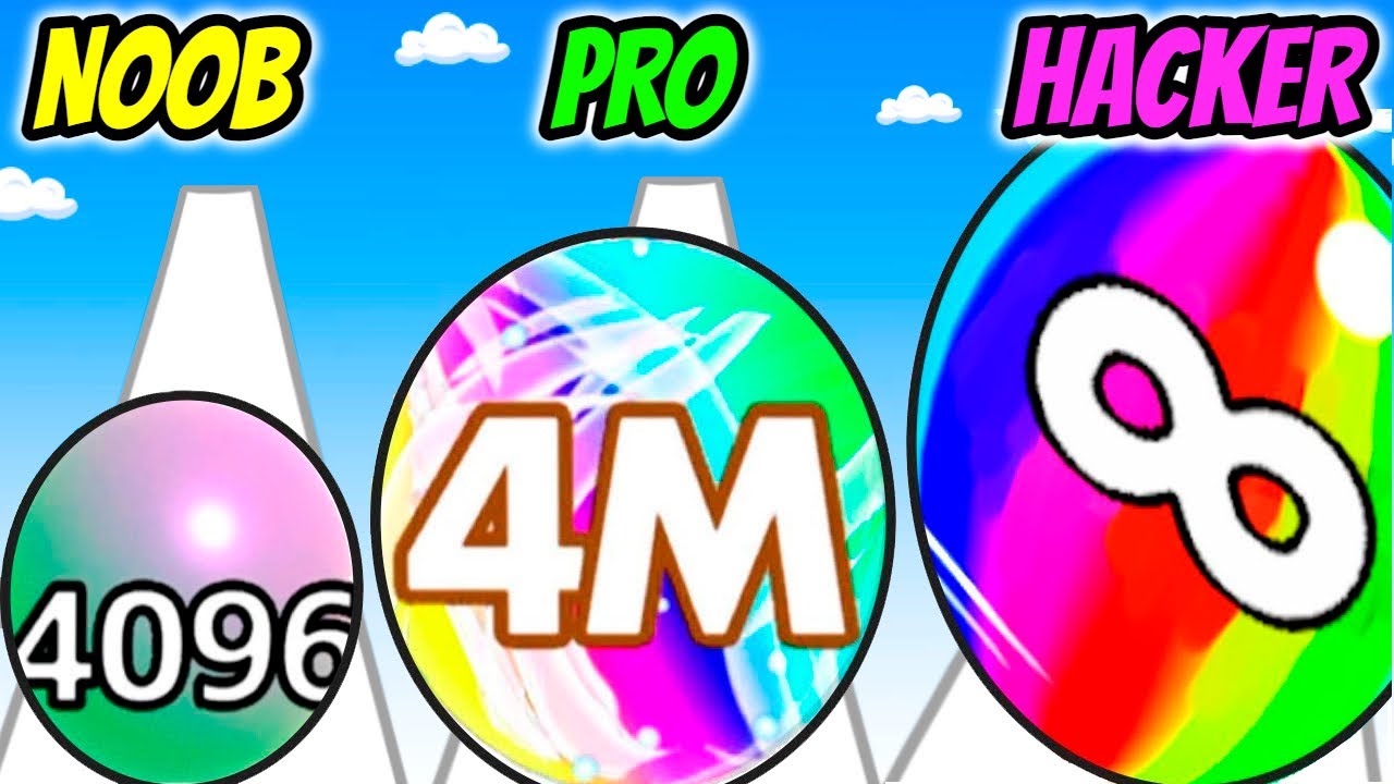 NOOB vs PRO vs HACKER - Ball Run Infinity - YouTube