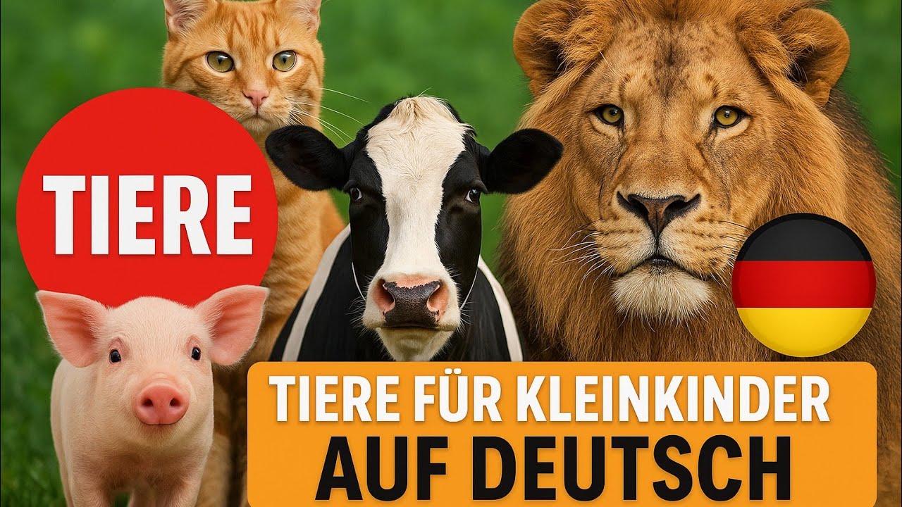 Tiere lernen für Kinder | Tierlaute Tiernamen Tierstimmen Tiergeräusche ...