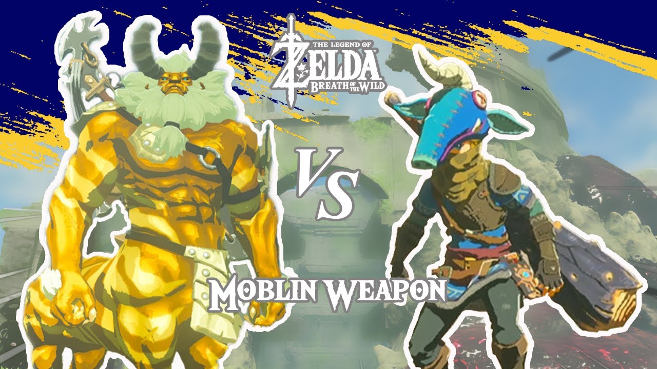 Beating Gold Lynel with Moblin Weapon ONLY - YouTube