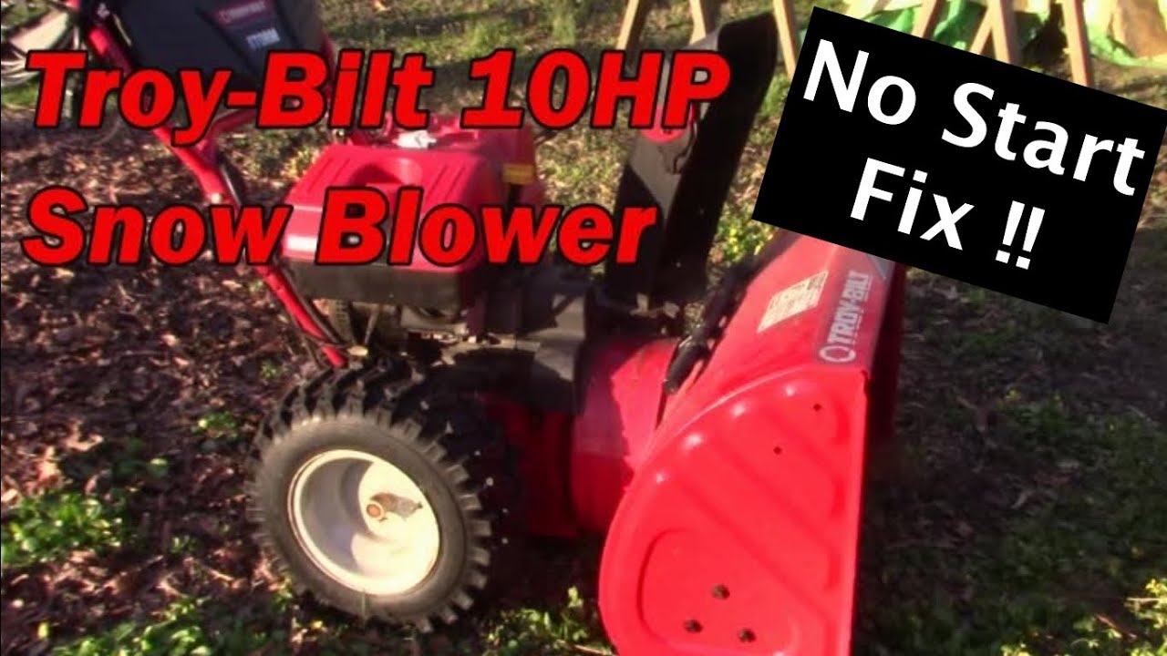 Fix a Snow Blower that won't start....Troy-Bilt Storm 10030 10HP ...