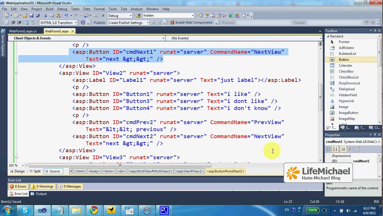 ASP.NET MultiView Another Sample - YouTube
