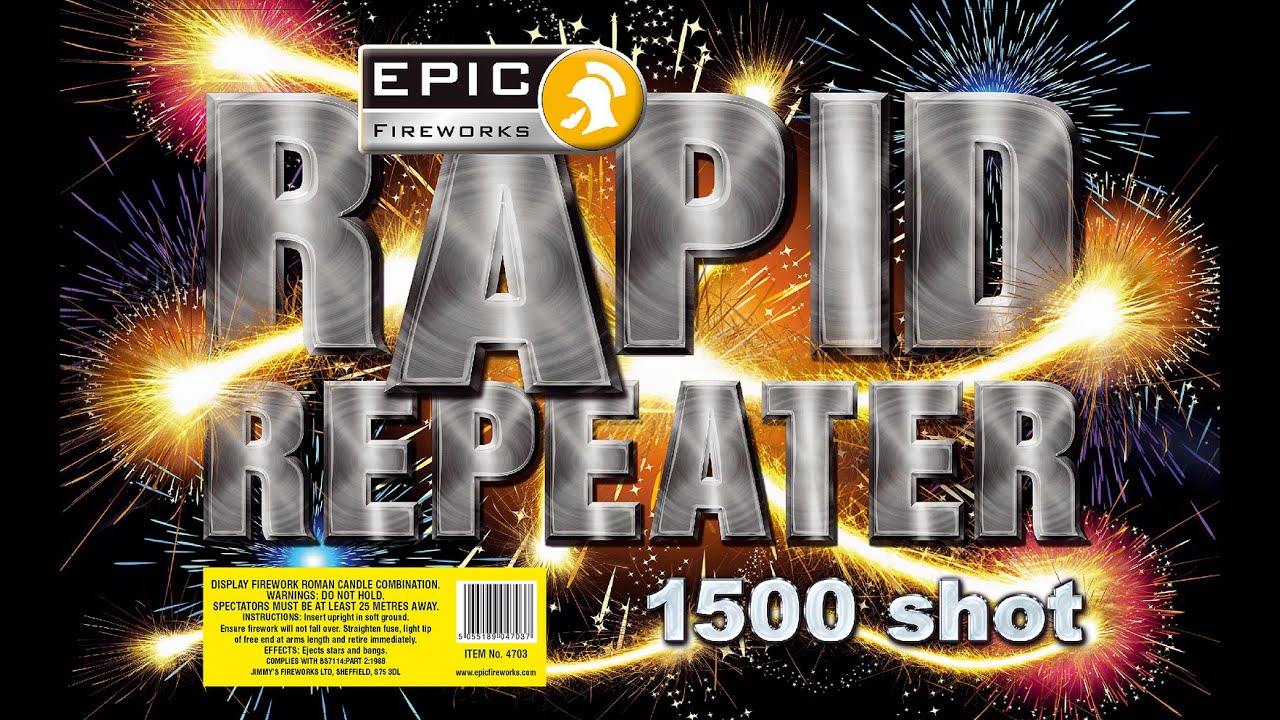 Rapid Repeater 1500 Shot by Epic Fireworks - YouTube