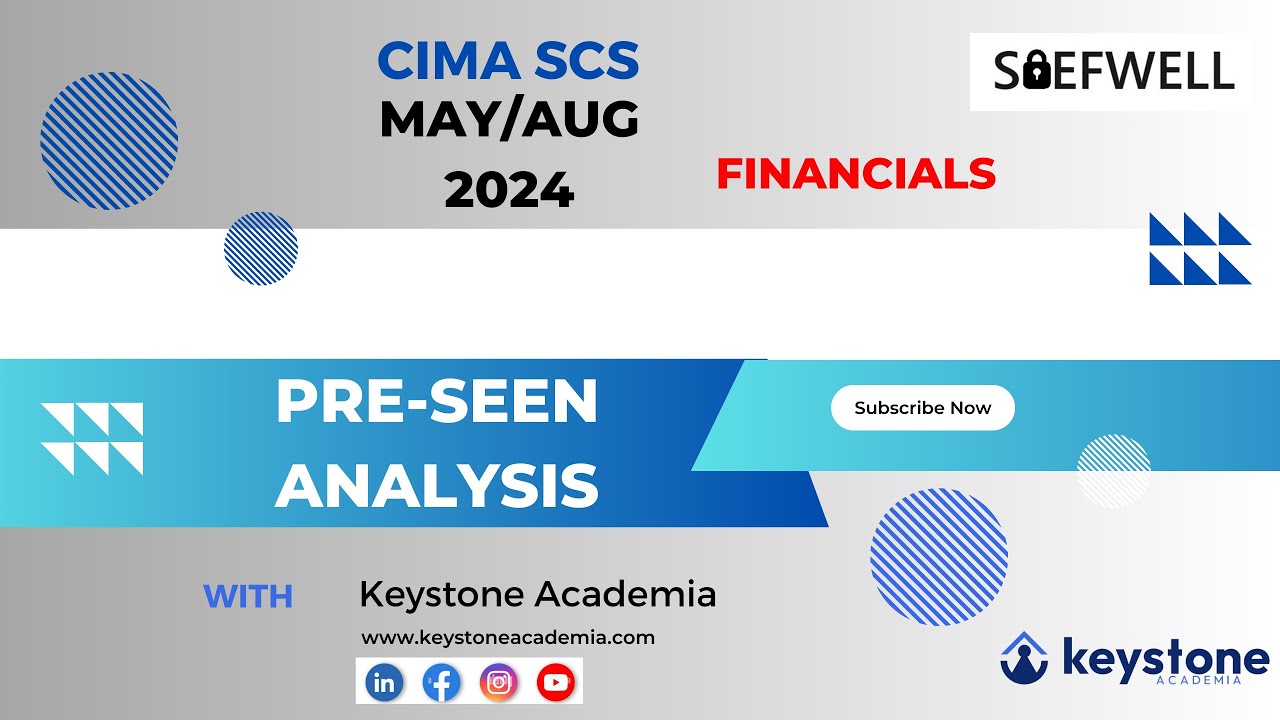 CIMA Strategic Case Study (SCS) MAY AUG 2024 - Saefwell - Pre-Seen ...