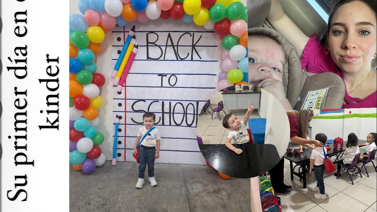 PRIMER DÍA DE KINDER ️📚// NIÑO GRANDE// ROGER PRUEBA POR PRIMERA VEZ ...