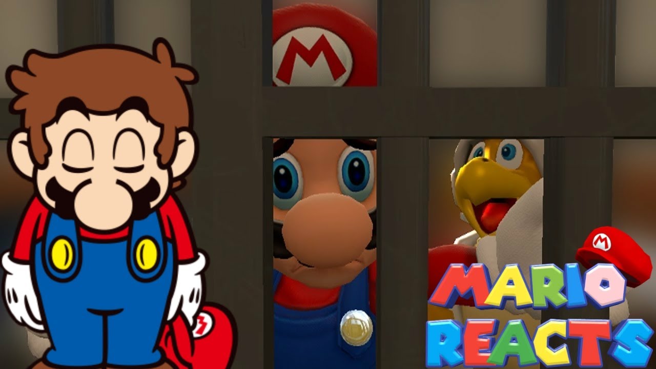 Stuck In Prison With MC Hammer Bro | Mario Reacts To SM64 Bloopers ...