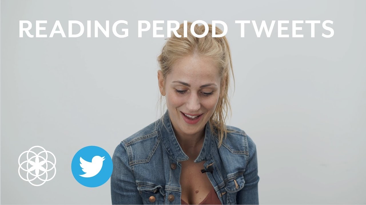 Reading funny period tweets #justsayperiod - YouTube