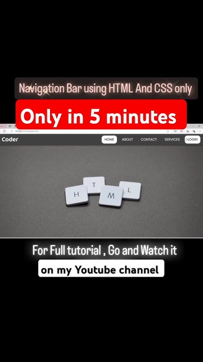 Navigation Bar in HTML and CSS #html #coding#css #navigationbar#developer #webdevelopment# ...