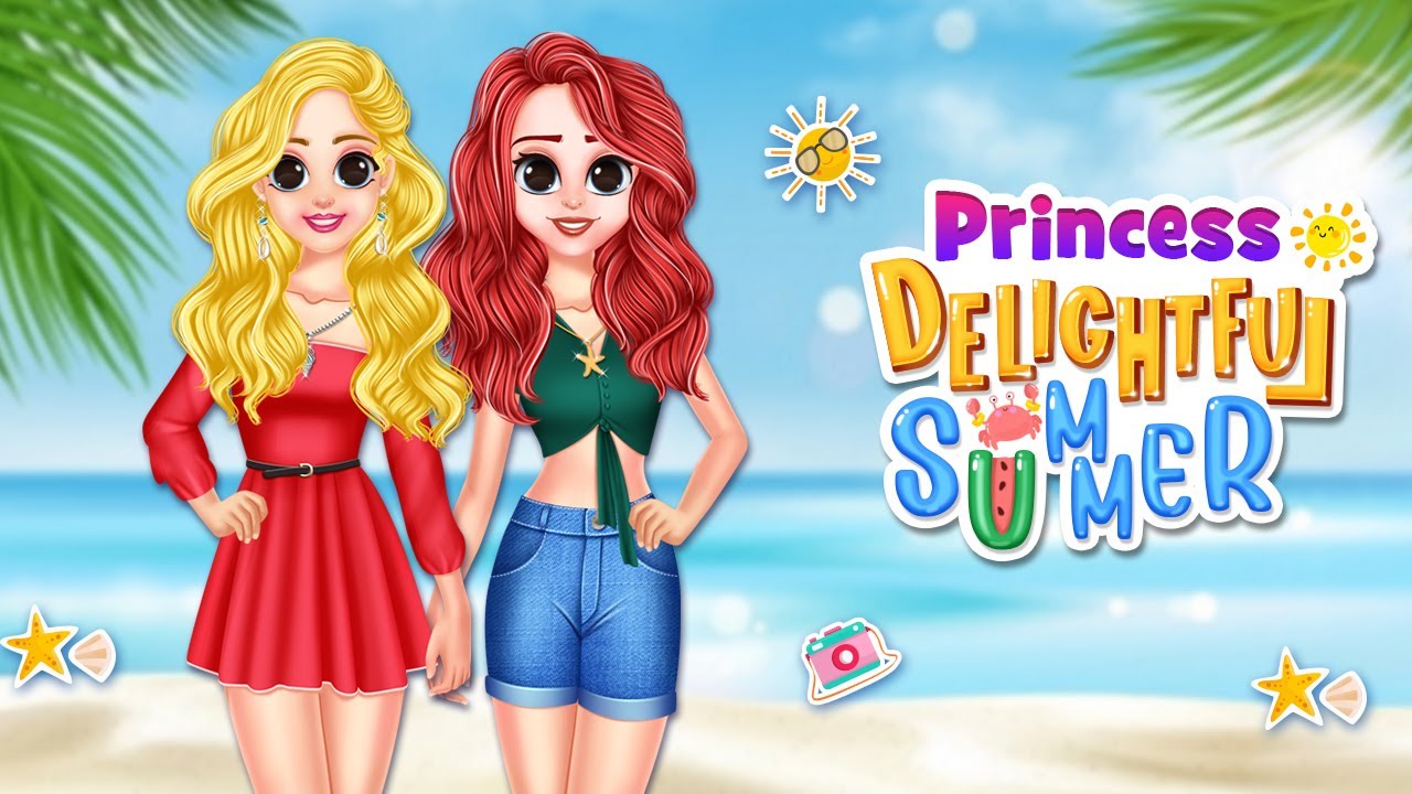 Princess Delightful Summer - Princess Fashion Dress Up Games - YouTube