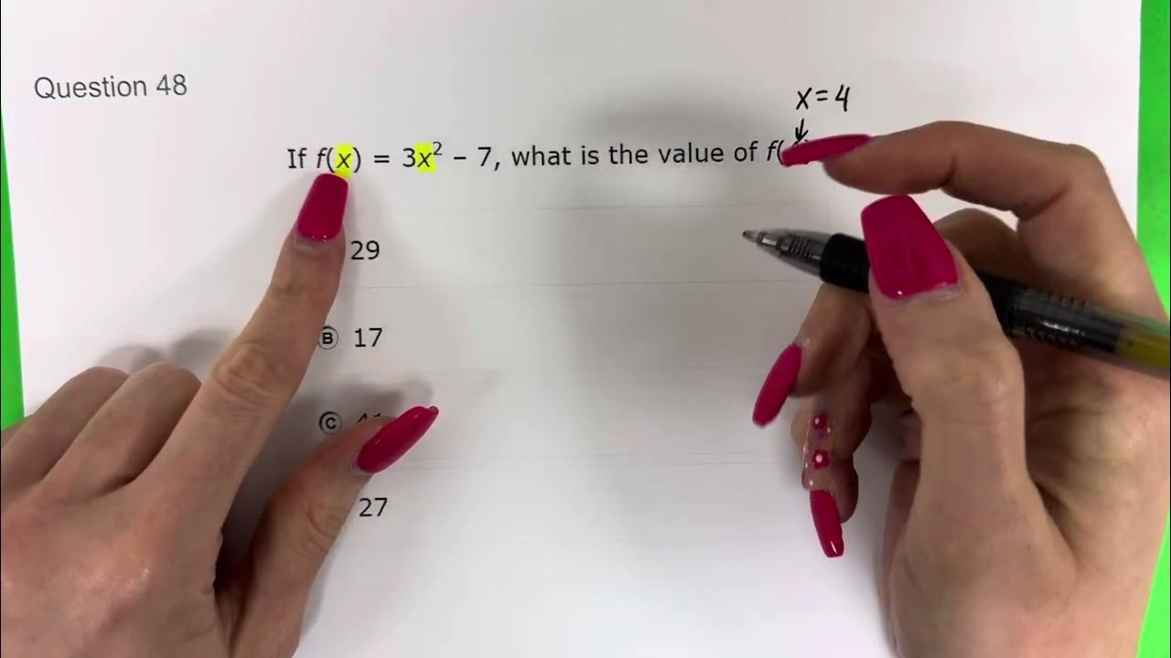 ️😄 Function Notation F(x) // Substituting for a Variable // Algebra I STAAR 2024 // 48 - YouTube