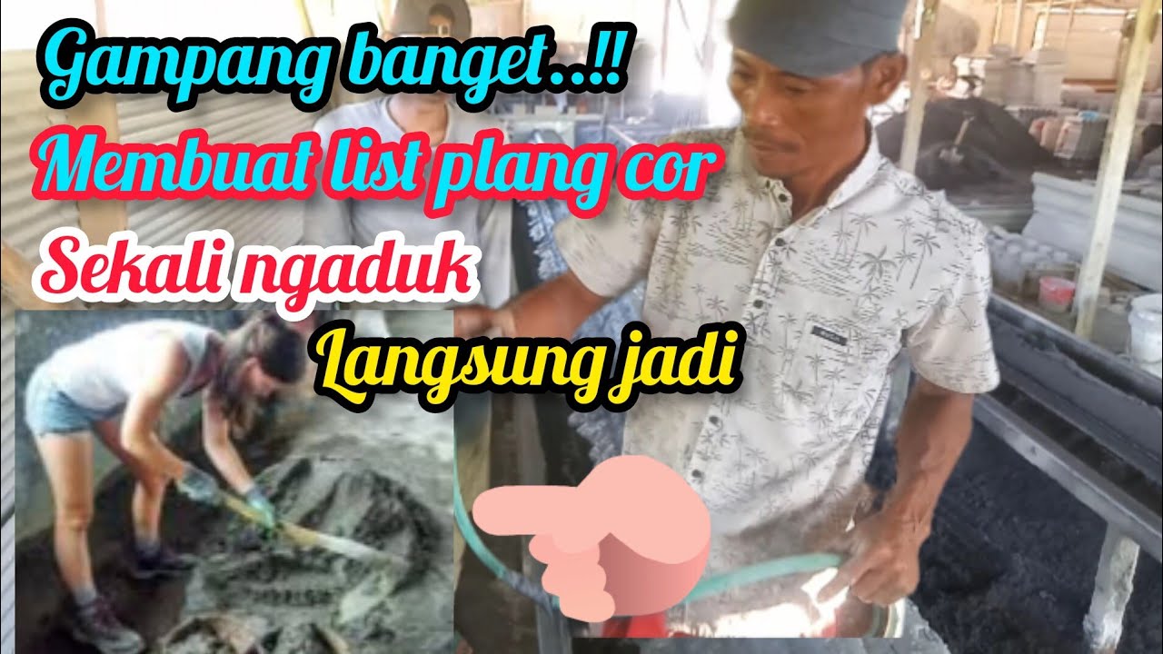 GAMPANG BANGET...!!//cara membuat list plang cor beton dengan mudah ...