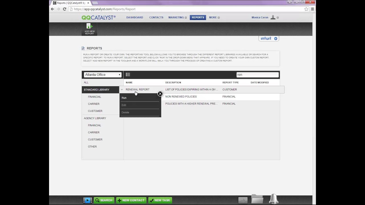 QQCatalyst - How To Export, Run, and Save A Report - YouTube