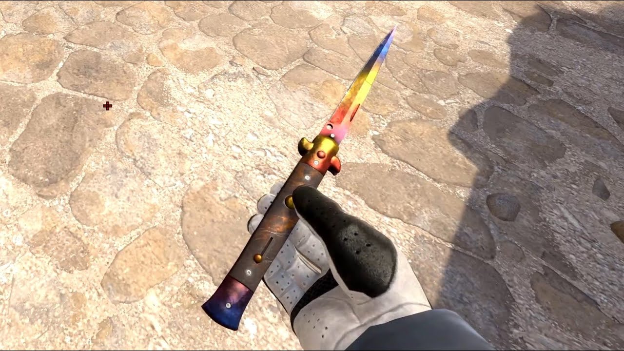 STILETTO KNIFE MARBLE FADE - YouTube