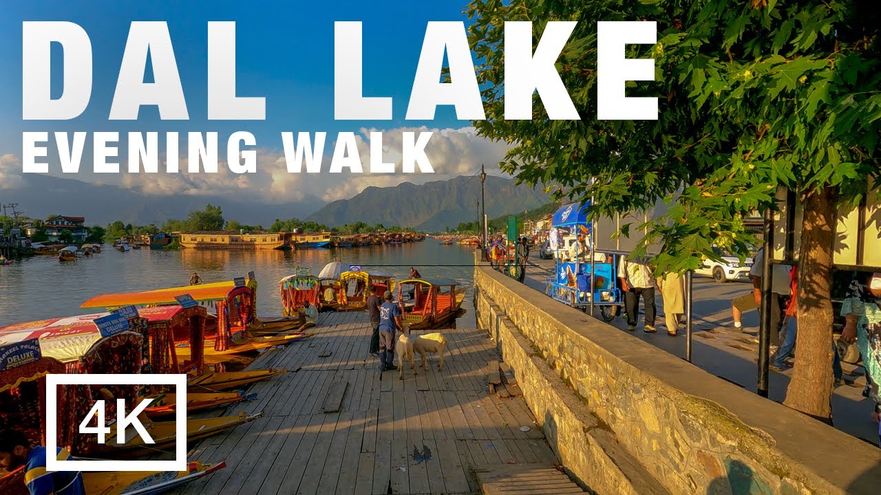 Dal Lake Kashmir | Full Evening Walking Tour in 4K 60fps | Stunning ...