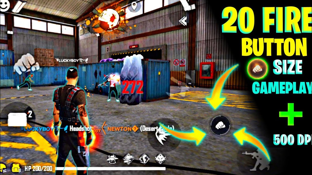 20 Fire Button size game play + 500 DPi || 20 fire Button size || 500 ...