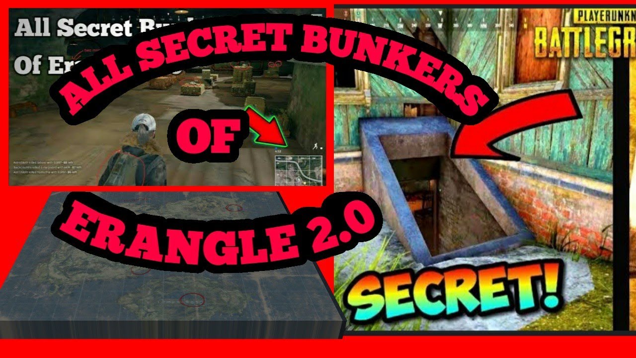PUBG 🎮🎮ERANGLE 2.0 ALL SECRET BUNKER REVEALED!! WITH MAP LOCATION📍 ...