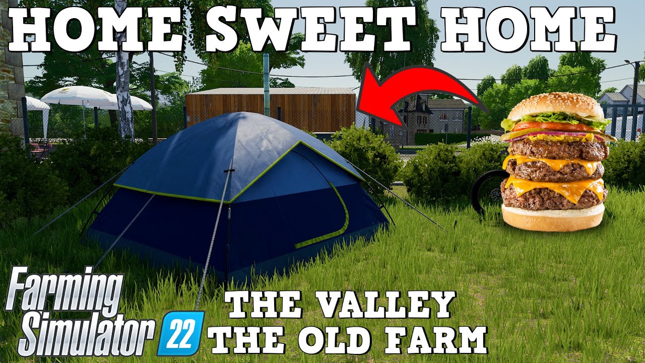 Tenting Up By Burger Stand! | Farming Simulator 22 | EP2 - YouTube