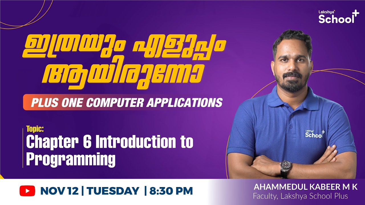 Plus One Computer Application Chapter 6 Introduction To Programming 7227