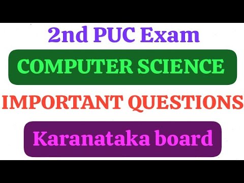 2nd PUC Computer Science|Important questions | #2ndpuc |#2ndpuccomputerscienceimportantquestions ...