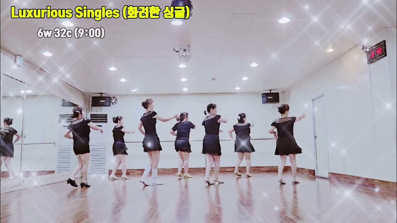 Luxurious Singles 화려한 싱글 Line Dance/High Beginner/Choreo-Kim Duck Hwa/Hyun Line 🥰💃💃 ️ - YouTube