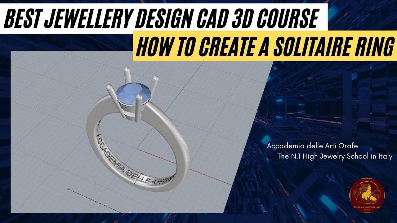 Best Jewellery Design 3D course | How to create a solitaire ring with ...
