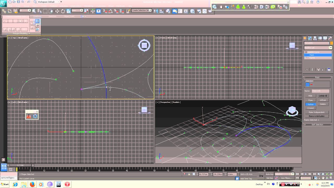 welding separate splines 3ds max - YouTube