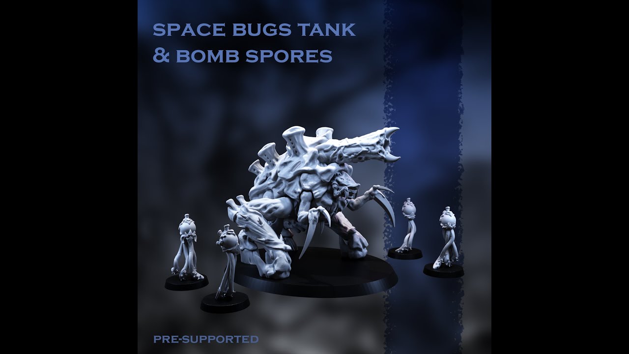 Space Bugs Tank & Bomb spores - Zbrush Timelapse - Digital sculpting ...