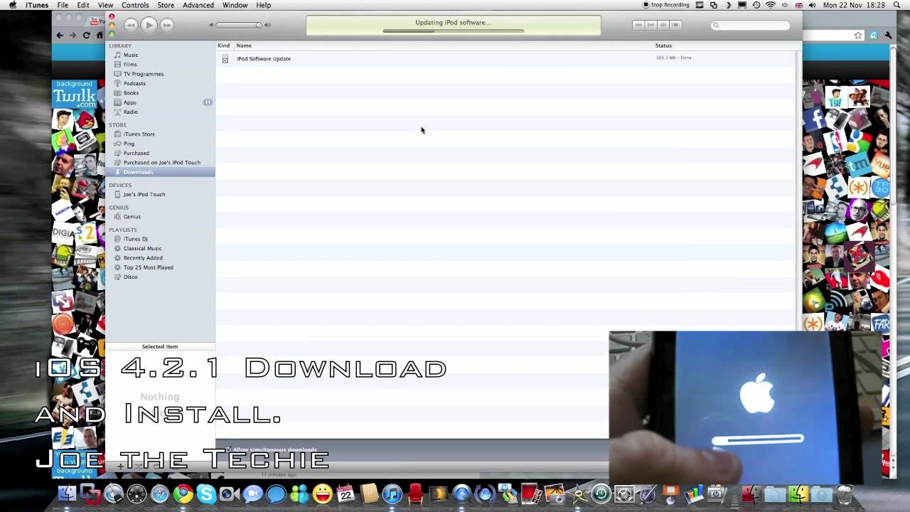 iOS 4.2.1 Download and Install - iPod Touch 3rd Generation - YouTube