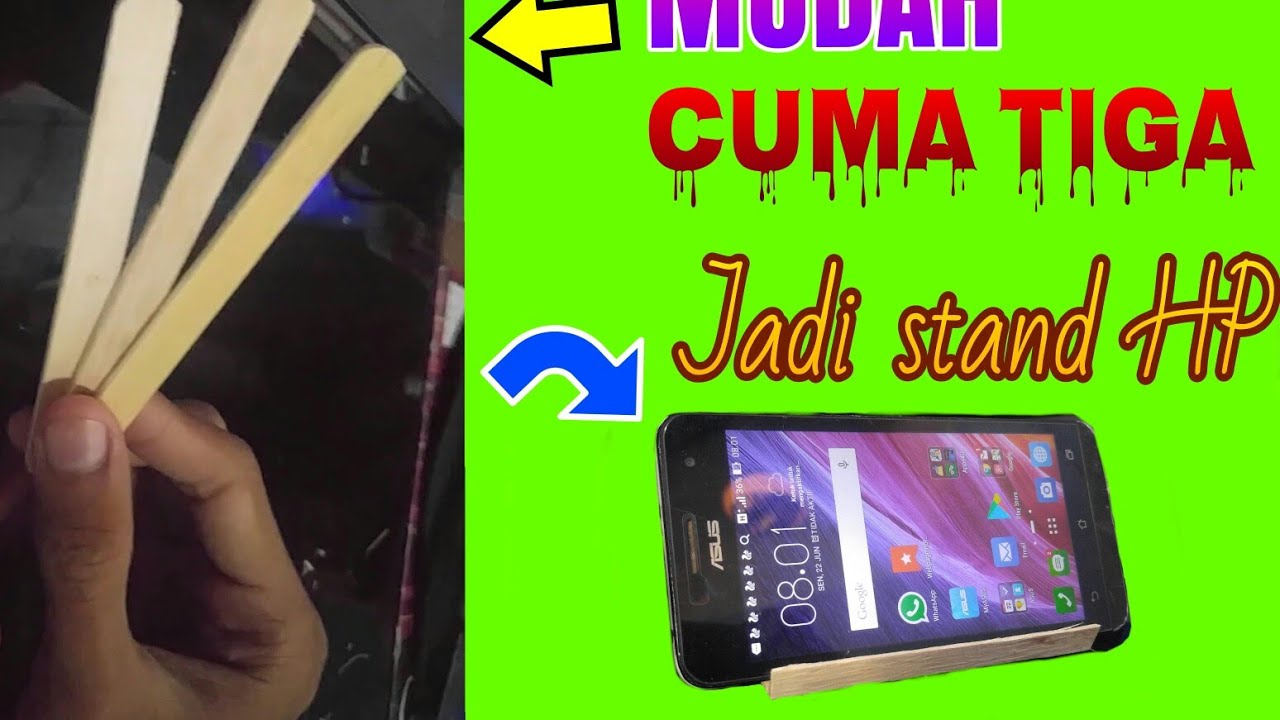 MUDAH - Membuat Stand HP dari STIK - YouTube