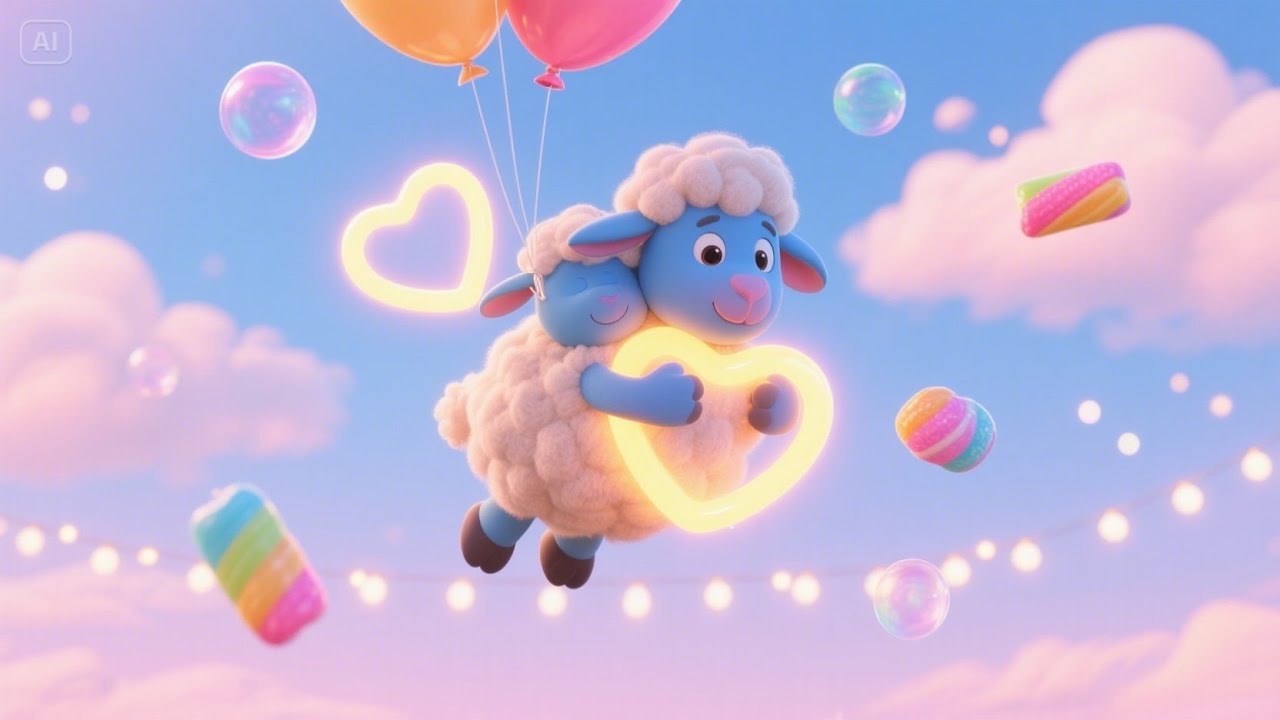 Baa Baa Blue Sheep’s Balloon Ride | Fun Adventure Rhyme for Kids ...