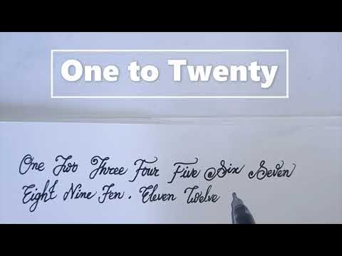 one to twenty in Cursive writing - YouTube