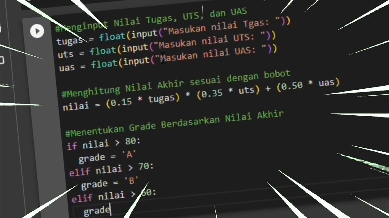 Cara membuat program menentukan kelulusan menggunakan google collab & python. - YouTube