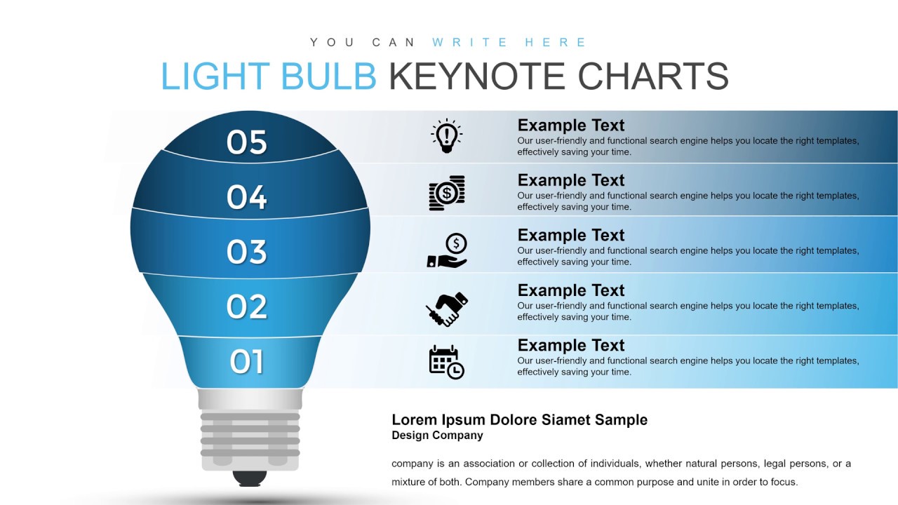 Infographic Light Bulb Keynote charts - Light Bulb chart - YouTube